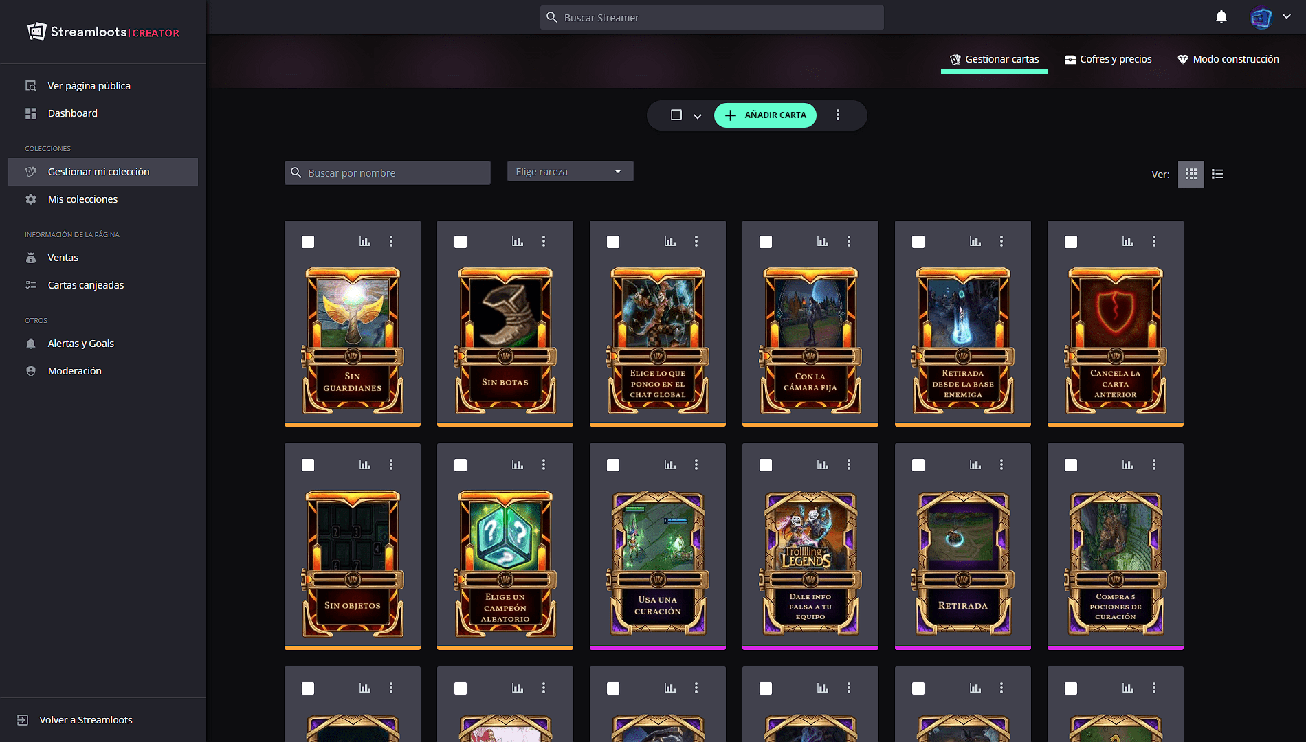 ᐉ Cómo CREAR CARTAS en STREAMLOOTS 🥇